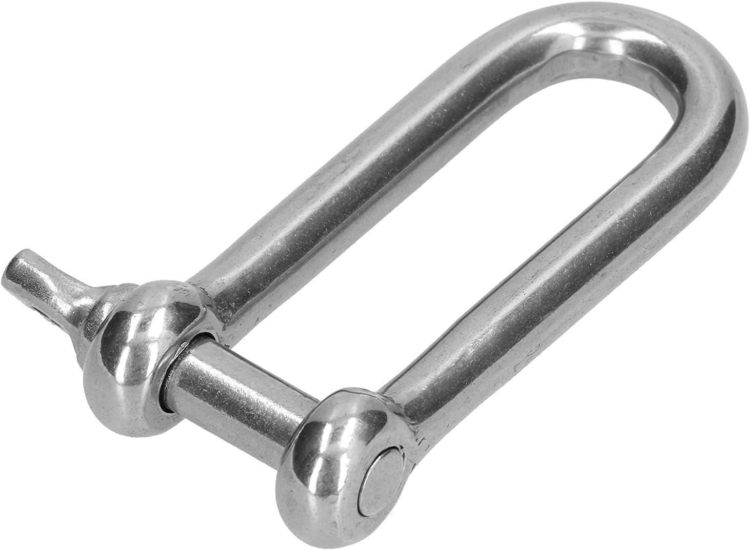 10Pcs M40 Stainless Steel D-Shackle Straight Anchor Screw Pin Chain ...