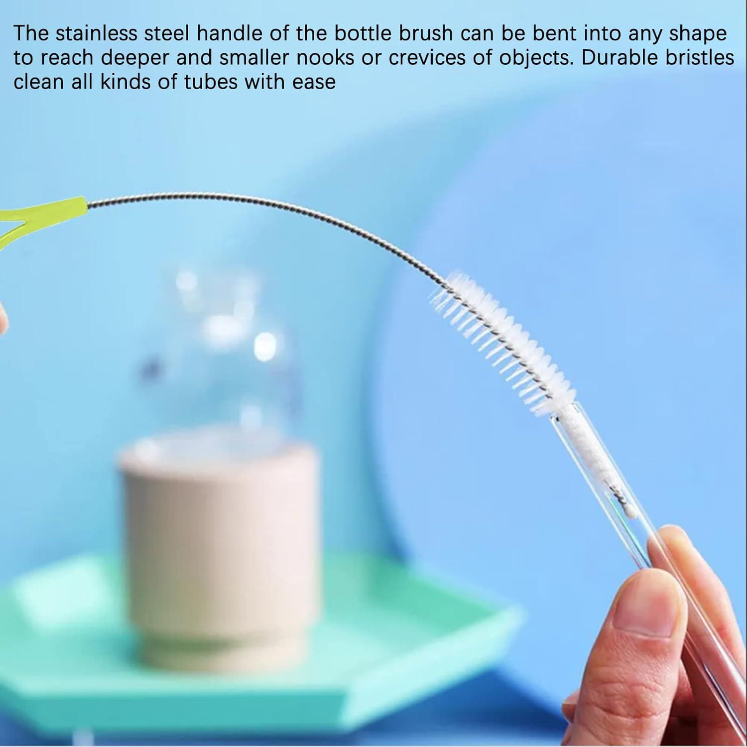 4 PCS Water Bottle Straw Cleaning Brushes - Extra Long Thin Cleaner Set ...