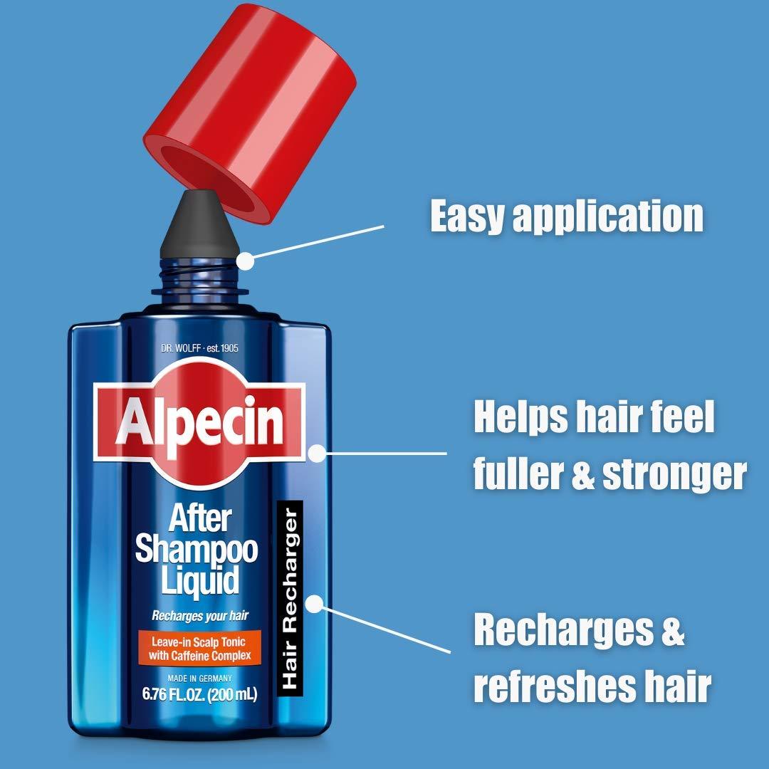 Alpecin After Shampoo Caffeine Liquid 3-Pack for Men's Thinning Hair ...