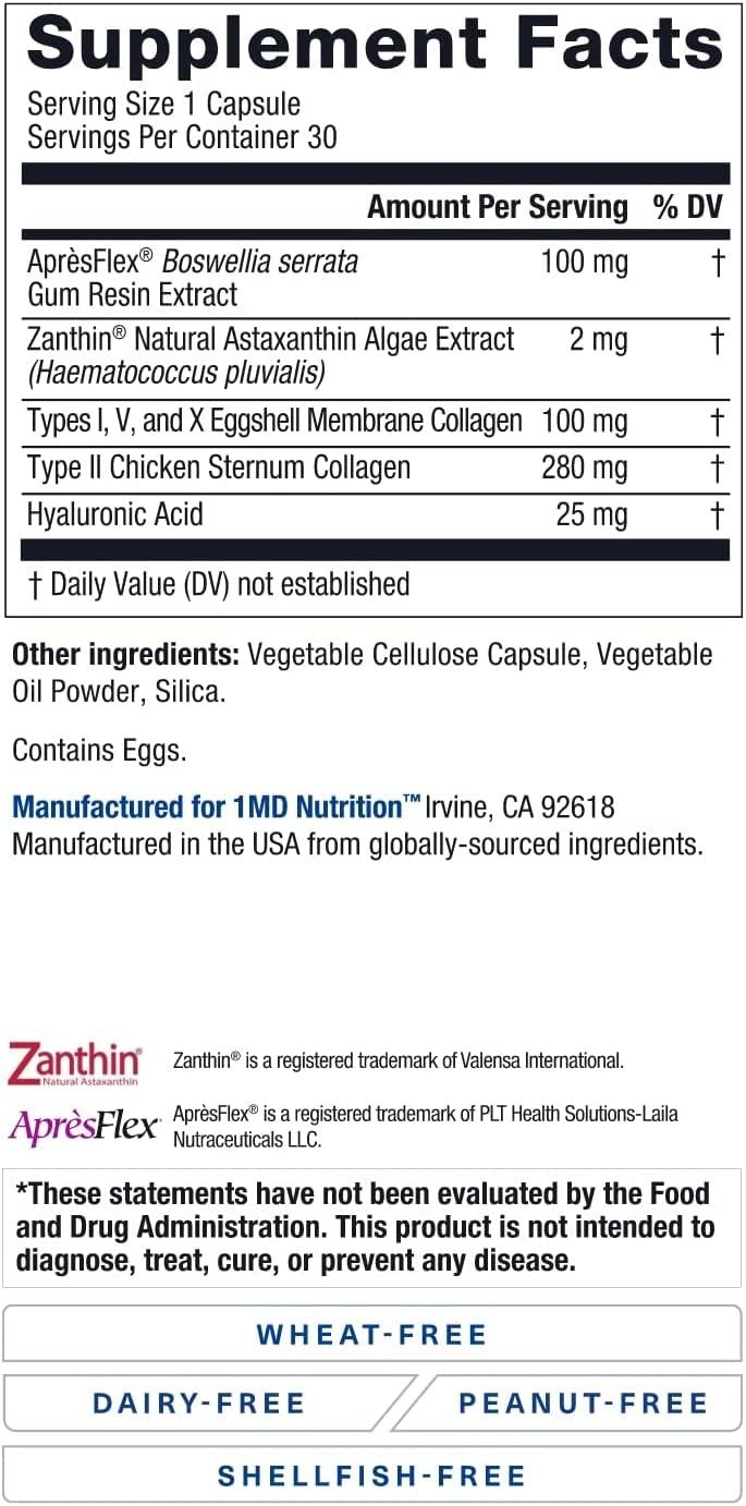 1MD Nutrition MoveMD - Joint Health Supplement with Collagen ...