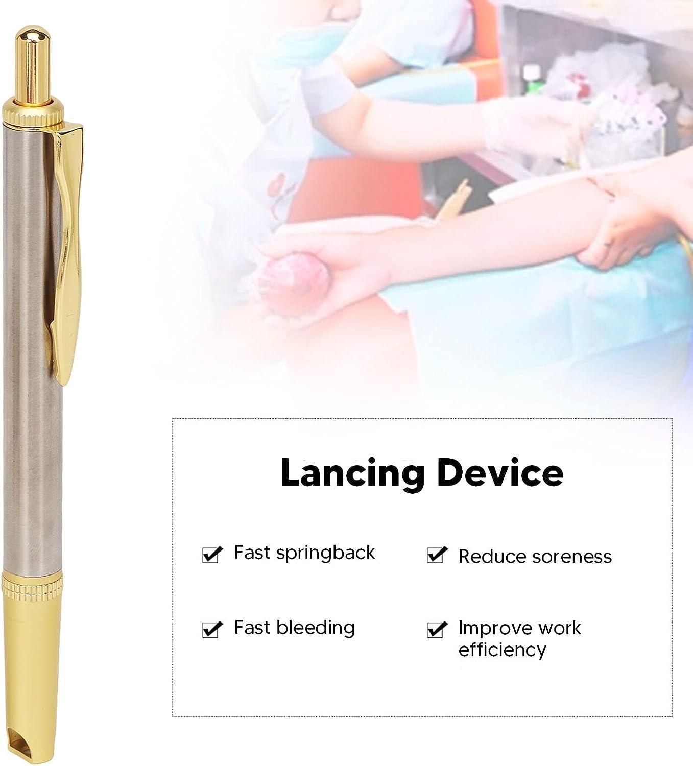 Stainless Steel Double Opening Lancet Pen for Blood Glucose Monitoring ...