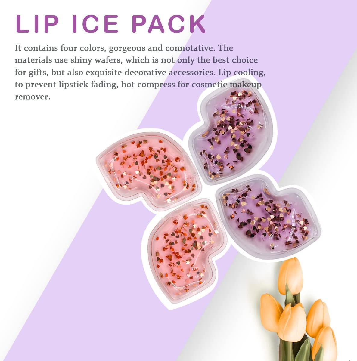 Glitter Powder Lip Ice Pack Cold Compress for Lipstick Longevity and ...