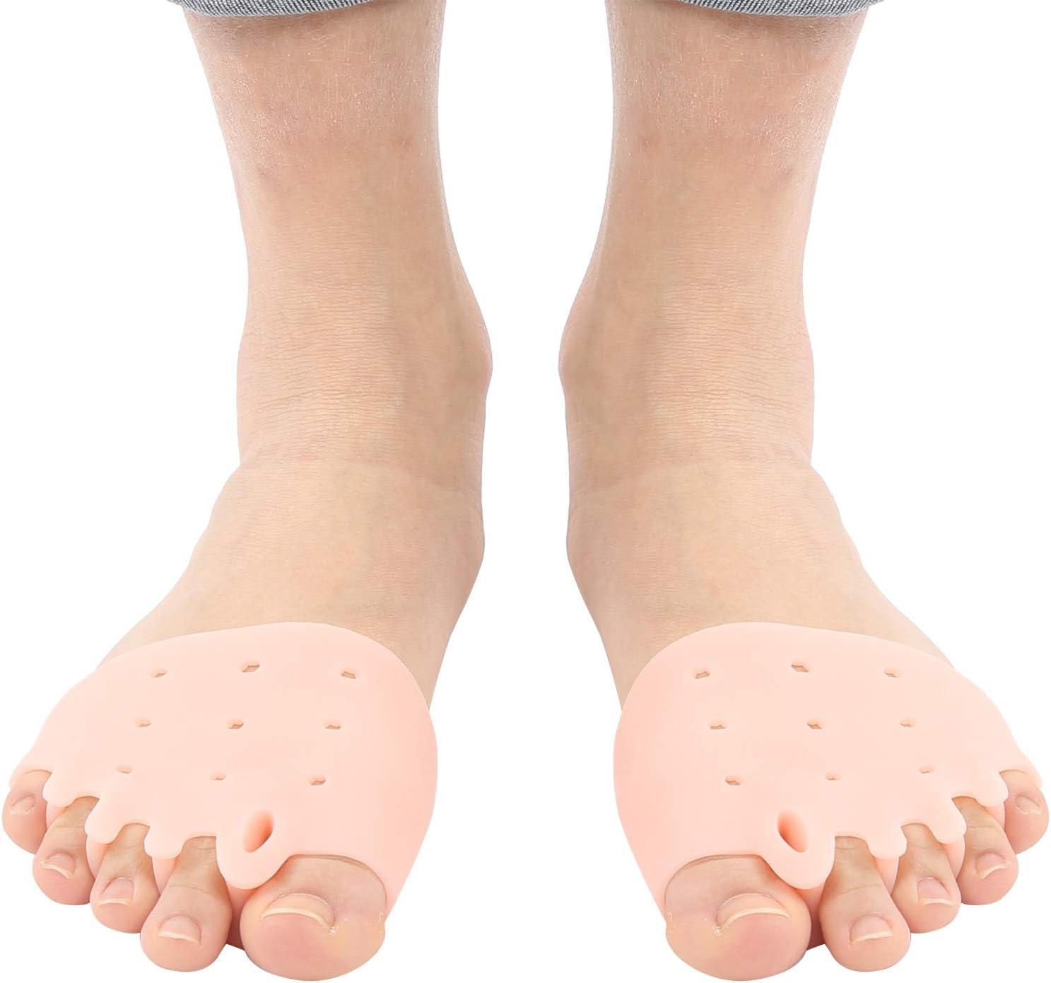 Leapiture 5 Pair Silicone Toe Separators - Foot Thumb Eversion ...