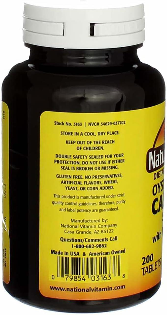 Nature's Blend Oyster Shell Calcium with D3 200 Tabs - Bone Health ...