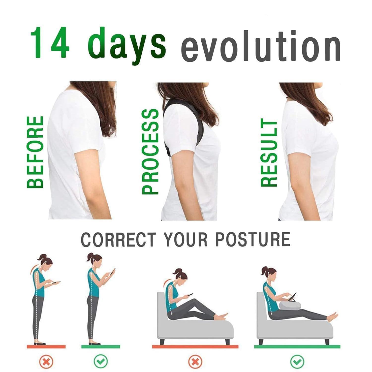 Adjustable ETRSAIRL Posture Corrector for Men and Women - Prevent ...
