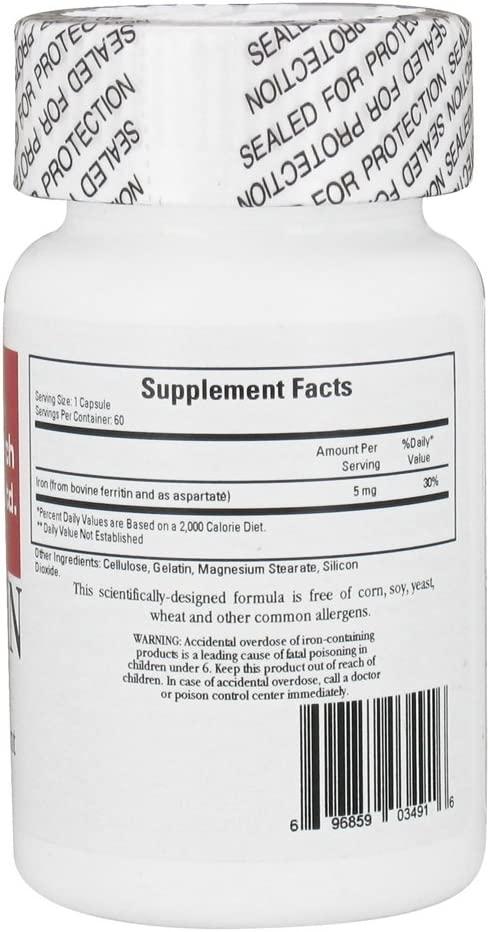 Cardiovascular Research Ferritin 5 mg - 60 Capsules | Boost Iron Levels ...