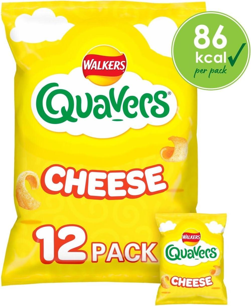 Walkers Crisps Snack Variety Box 36 Pack Quavers Baked Wotsits Mega ...