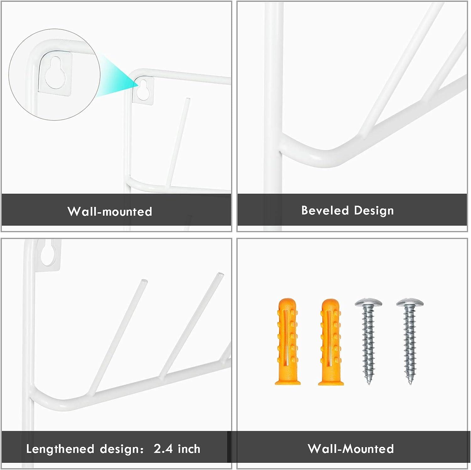 HAITARL 4 Set Wall-Mounted Metal Thread Rack & 32-Spool Holder - White ...