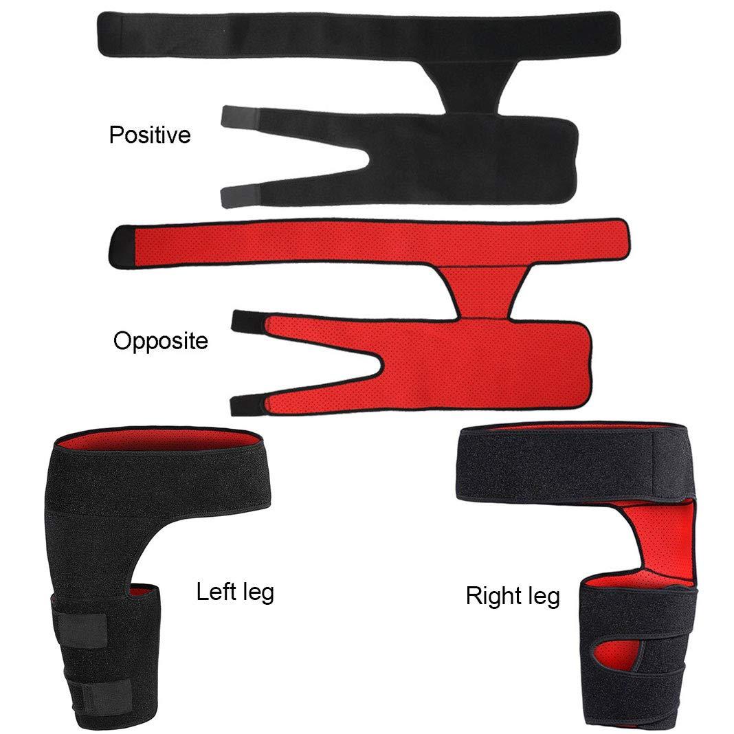Groin Support Wrap & Hip Compression Sleeve - Adjustable Pain Relief ...