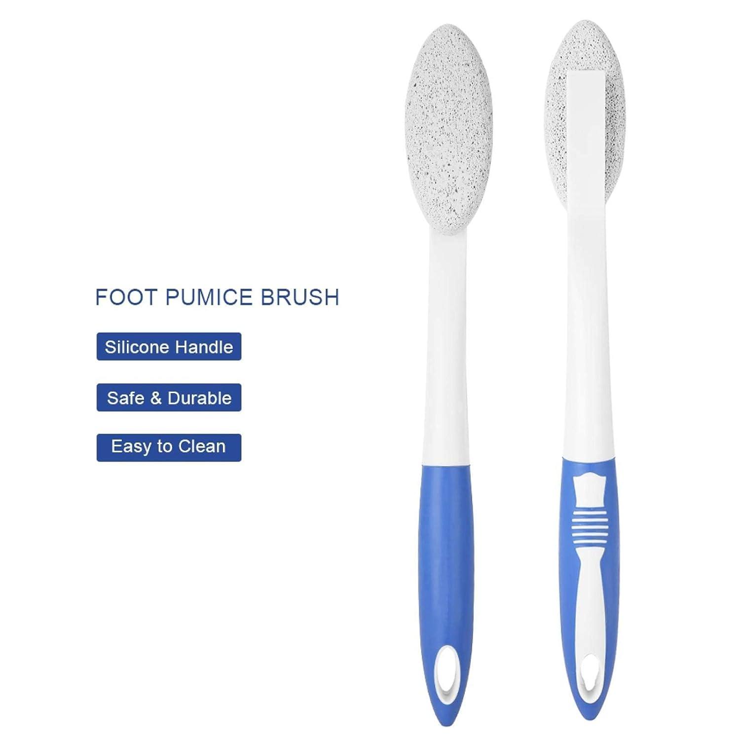 Bimsstein Foot Scrubber: Natural Corn Remover & Pedicure Tool with Long ...