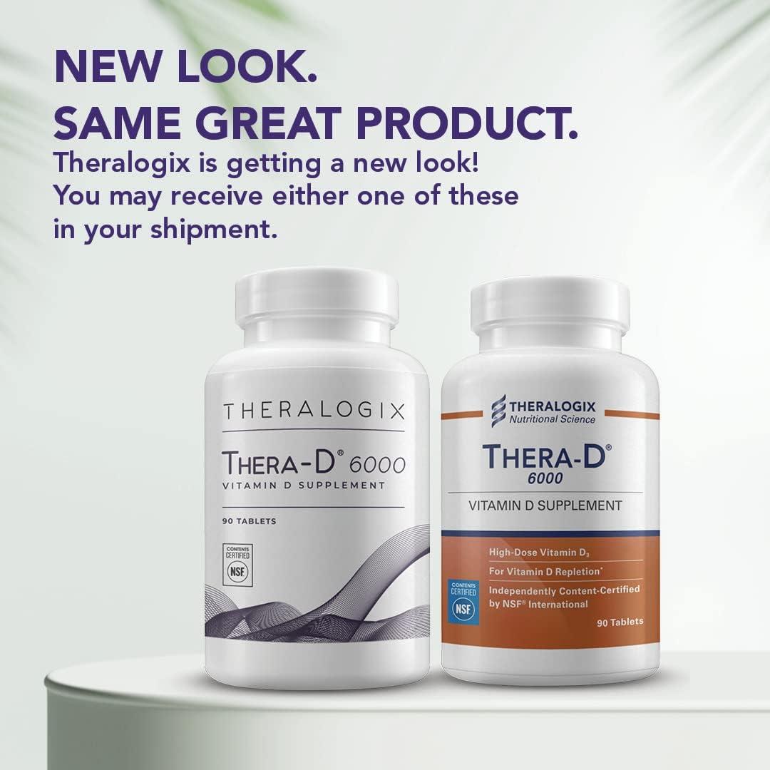 Thera-D 6000 Vitamin D Supplement | 6000 IU D3 Tablets | 90 Day Supply ...