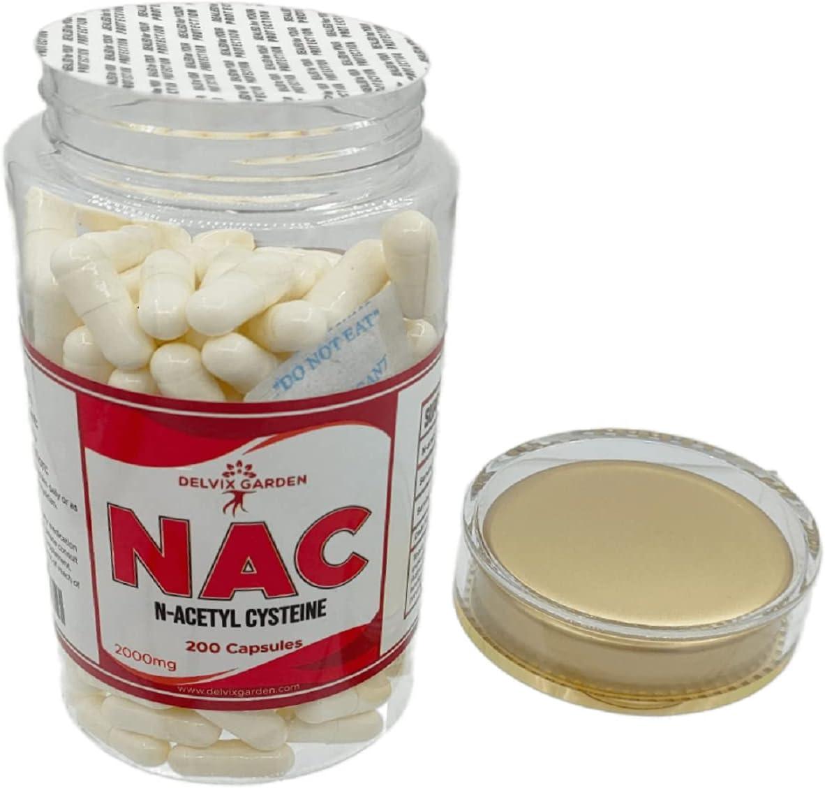 Delvix Garden NAC Supplement N-Acetyl Cysteine 200 Capsules: Potent NAC ...