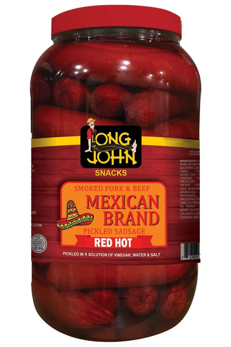 Long John Snacks Pickled Sausage - Gourmet Smoked Pickled Beef and ...