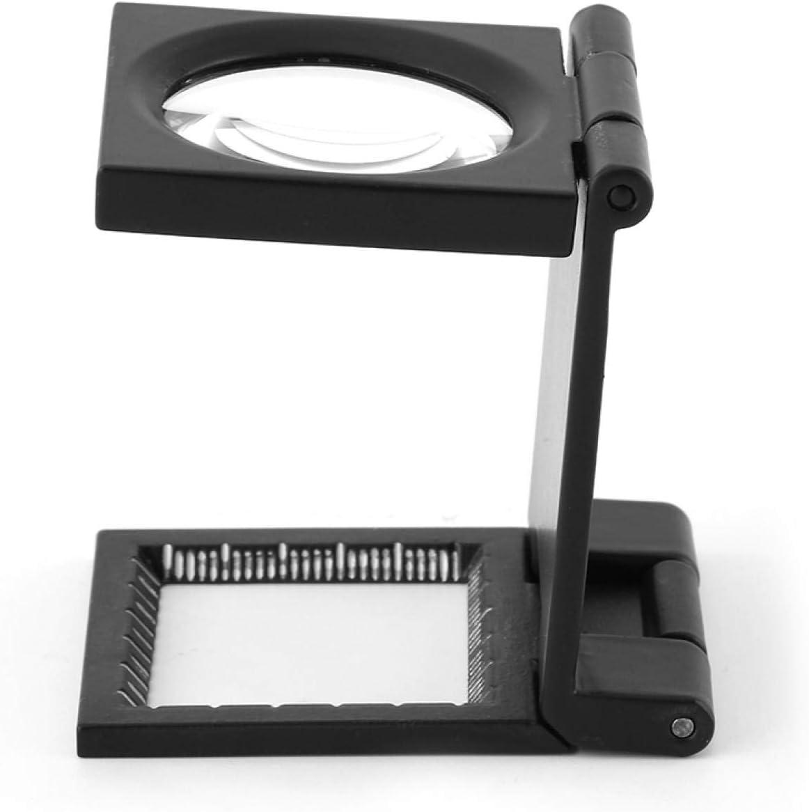 10x28mm Zinc Alloy Linen Test Three Folding 10X Magnifier Magnifying ...