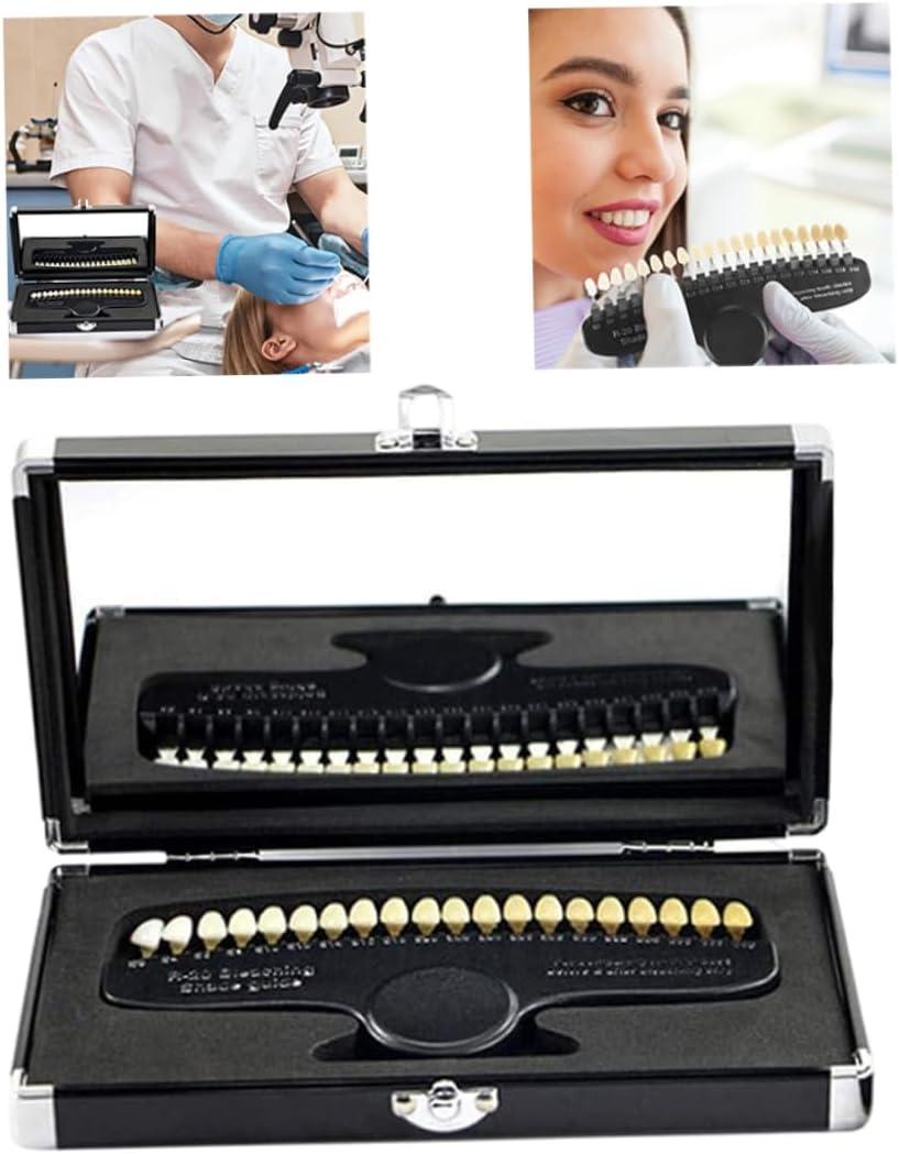 Obelunrp 20-Color Dental Teeth Shadow Guidance Manual with Mirror - Essential Tooth Tracking ...