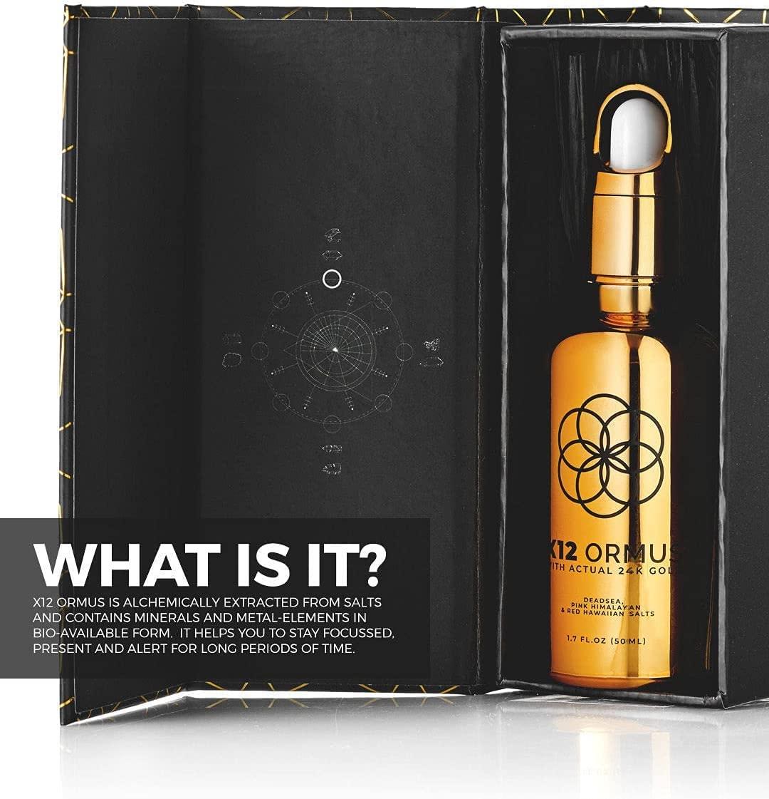 Ormus Monoatomic Gold Concentrate x12 - 1.7 fl. oz. - High Potency Formula with 24k Gold, Dead ...