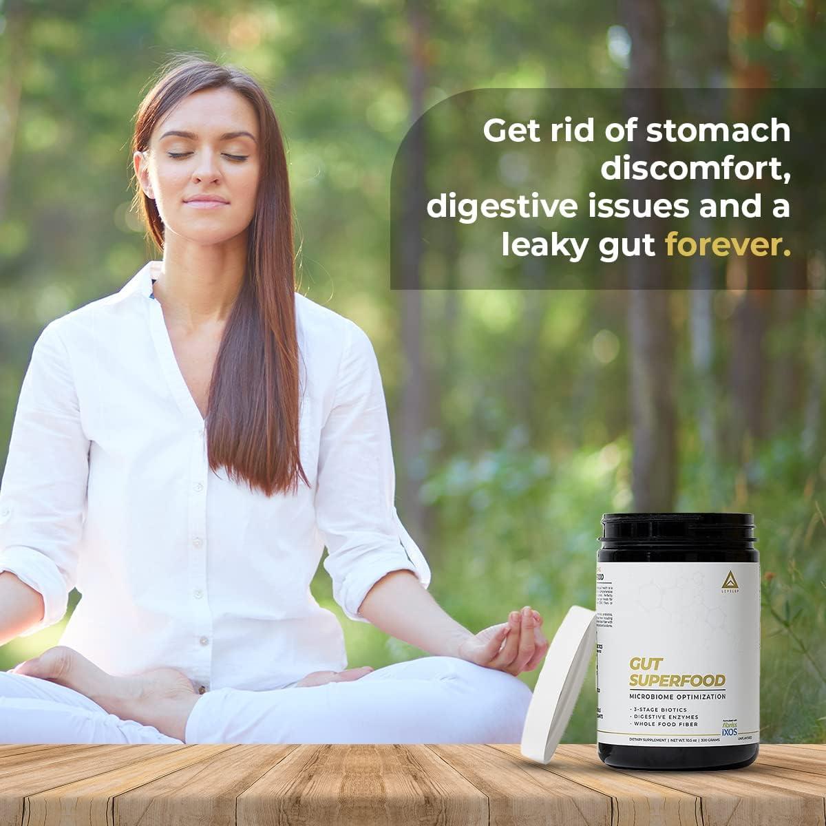 LevelUp Gut Superfood Fiber Supplement for Leaky Gut & Digestive Health ...