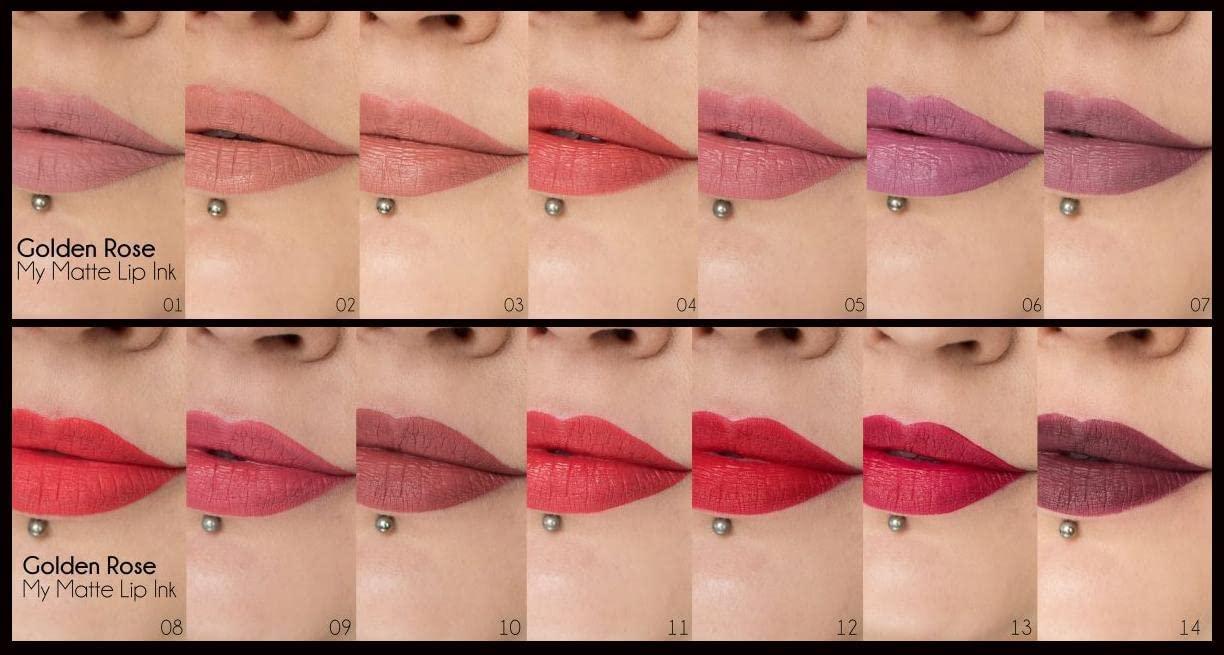 Golden Rose My Matte Lip Ink Liquid Lipstick 5ml - Long-Lasting ...