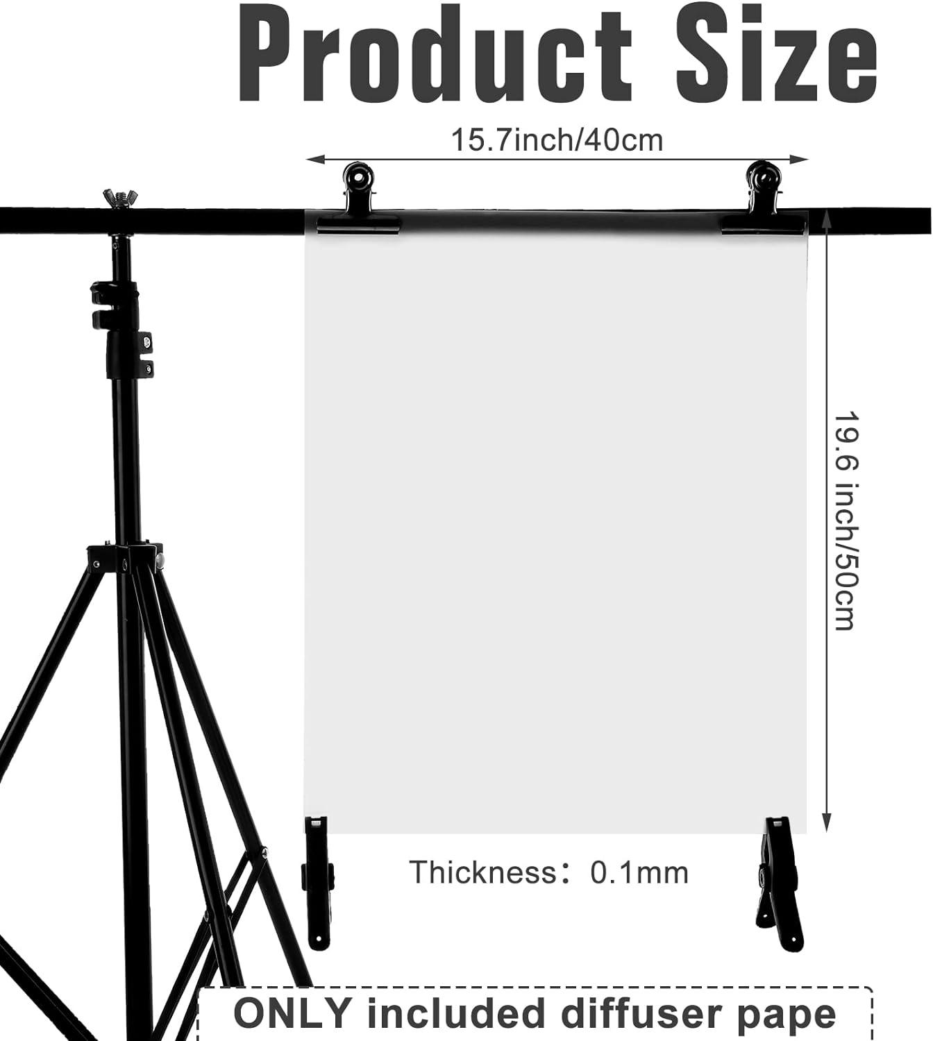10 Pack 15.7 x 19.6 Inches Diffusion Film Filter Sheet Lighting Gel ...