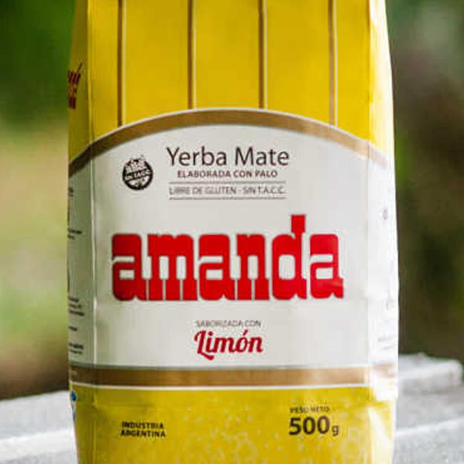 Amanda Yerba Mate Tea Lemon 0.5kg - Premium Argentine Detox & Energy Drink