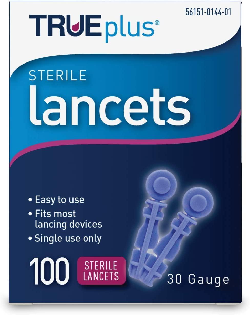 200 Piece Set: 100ct TRUE METRIX NFRS Test Strips + 100ct TRUEplus 30g ...