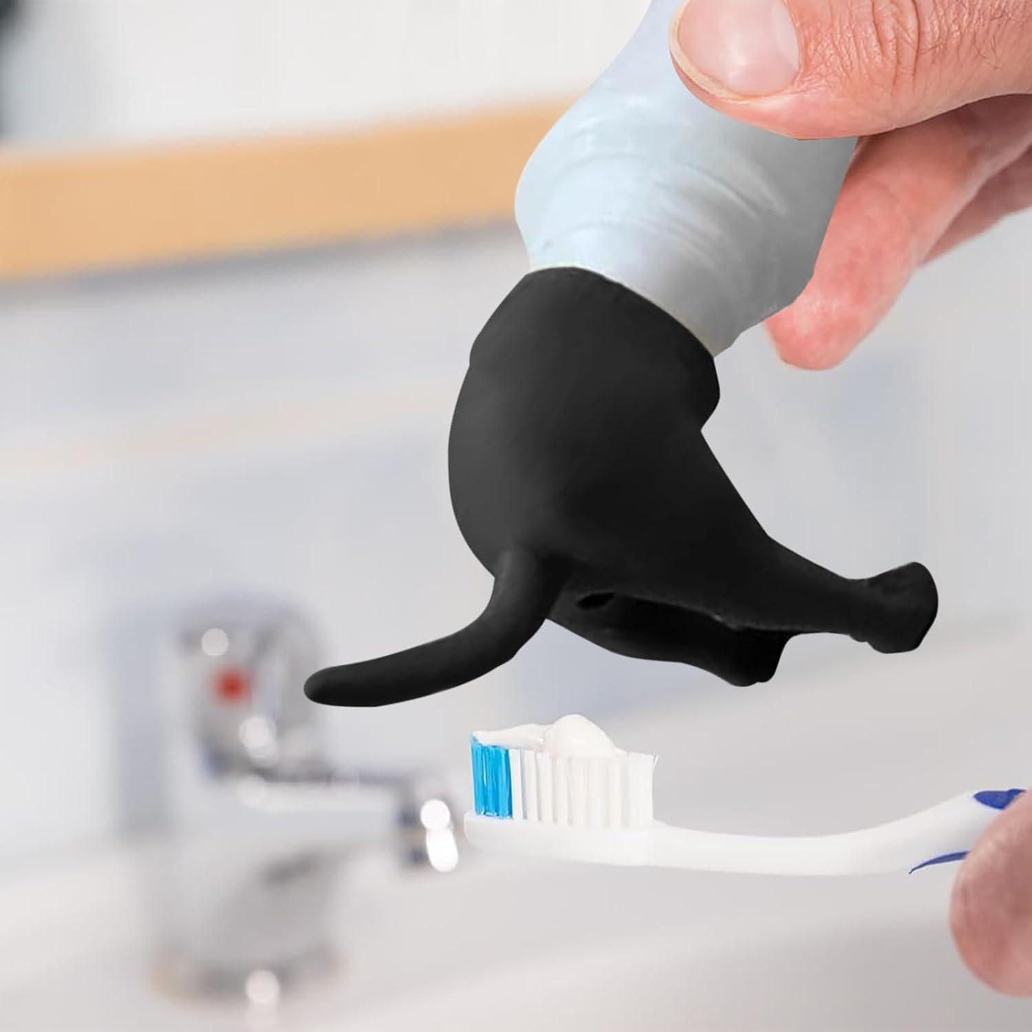 Black Kalzender Dog Po Toothpaste Lid - Funny Pooping Dog Toothpaste ...