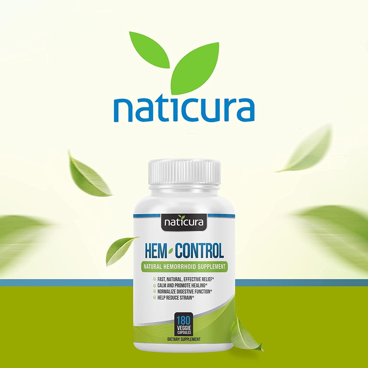 Naticura Hem-Control - Natural Hemorrhoid Treatment with Psyllium Husks ...