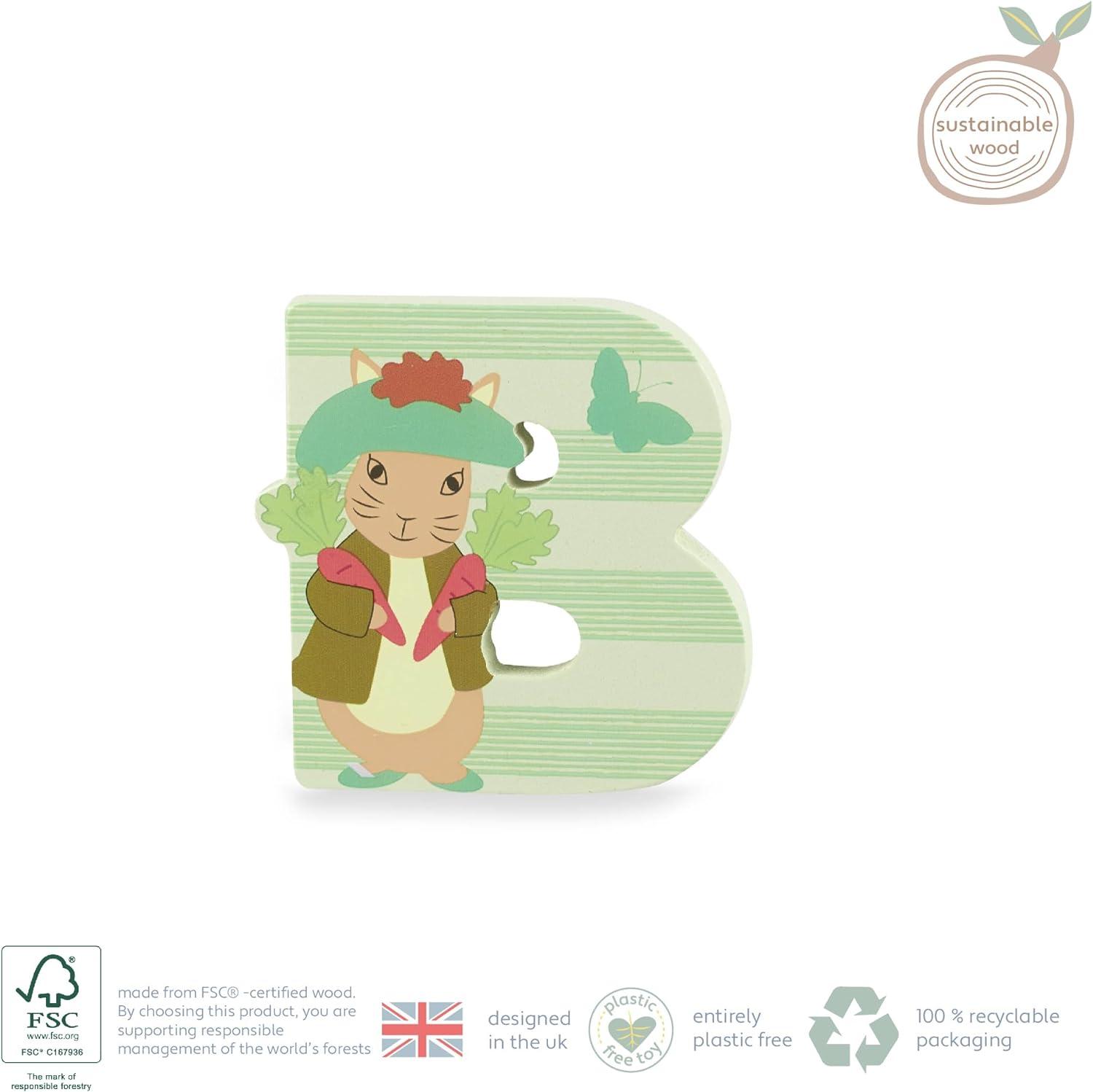 Orange Tree Toys Peter Rabbit Wooden Letter B with Benjamin ...