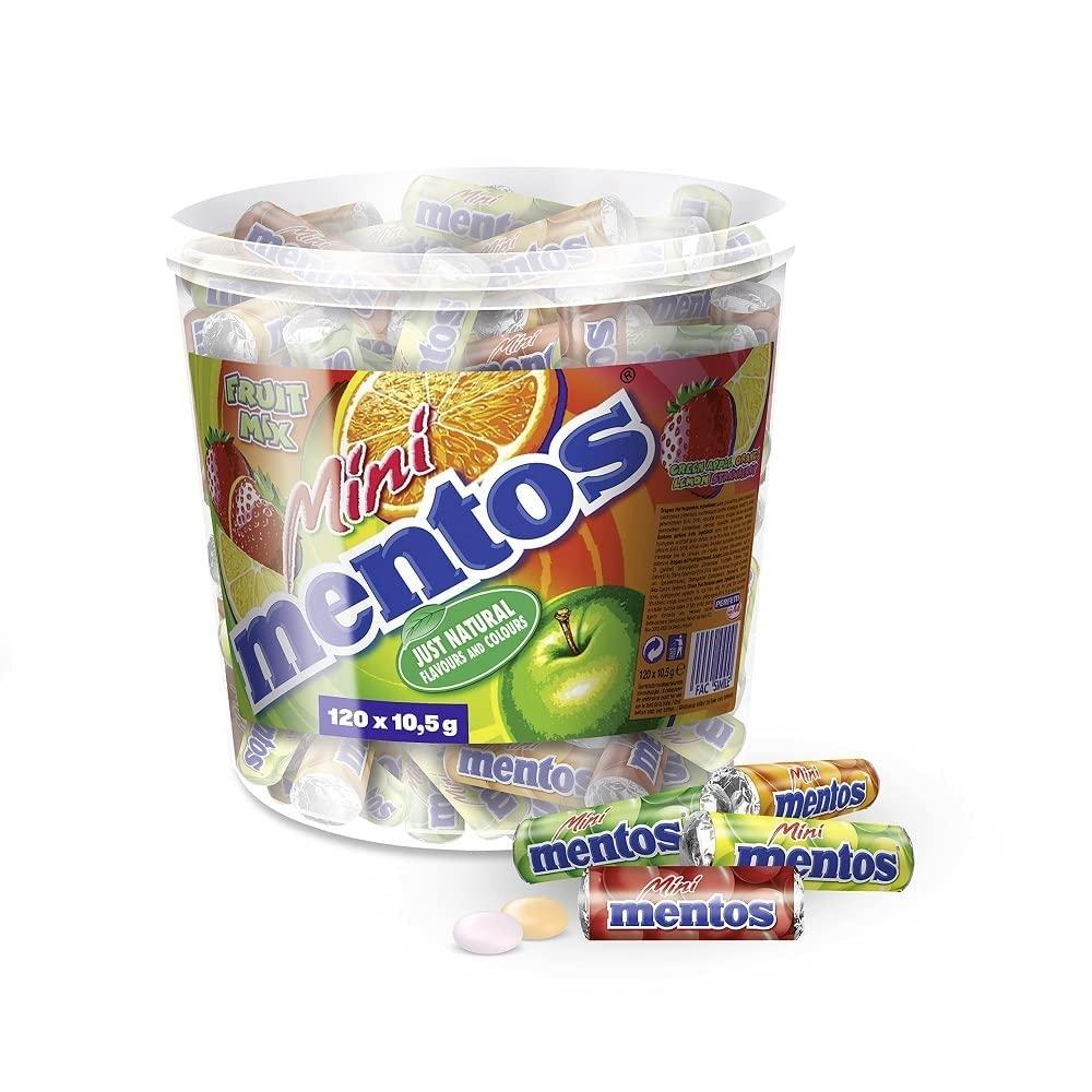 Mentos Mini Fruit Mix Bucket & Chupa Chups Lollipops - 50 Assorted ...