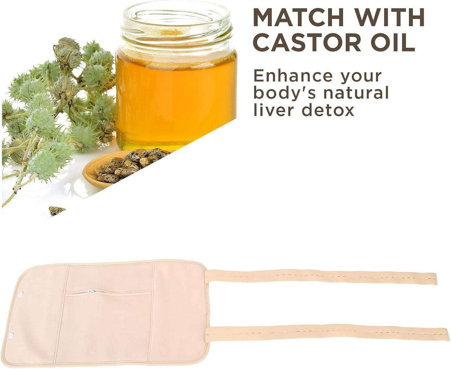 Organic Reusable Castor Oil Packs for Liver Detox - Adjustable & Leak ...