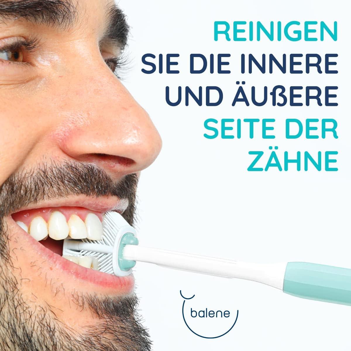 Balene Double-Sided Toothbrush - Deep Clean Inside & Outside Teeth ...