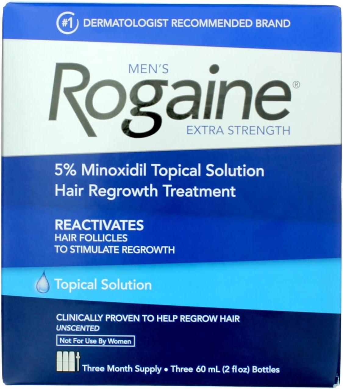 Rogaine for Men Extra Strength Hair Regrowth Treatment - 2oz Bottles ...