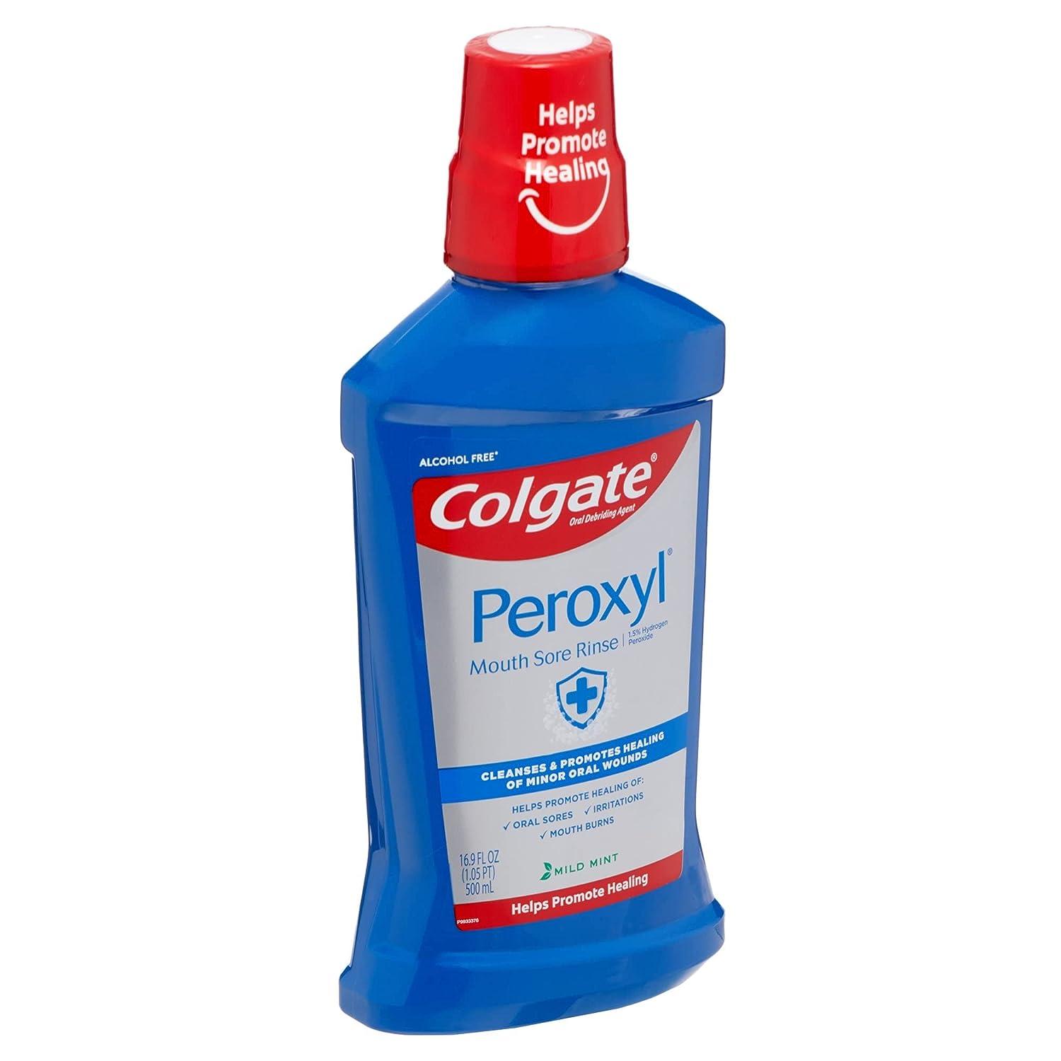 Colgate Peroxyl Mouth Sore Rinse - Mild Mint, 16.9 fl oz | Buy Now with ...