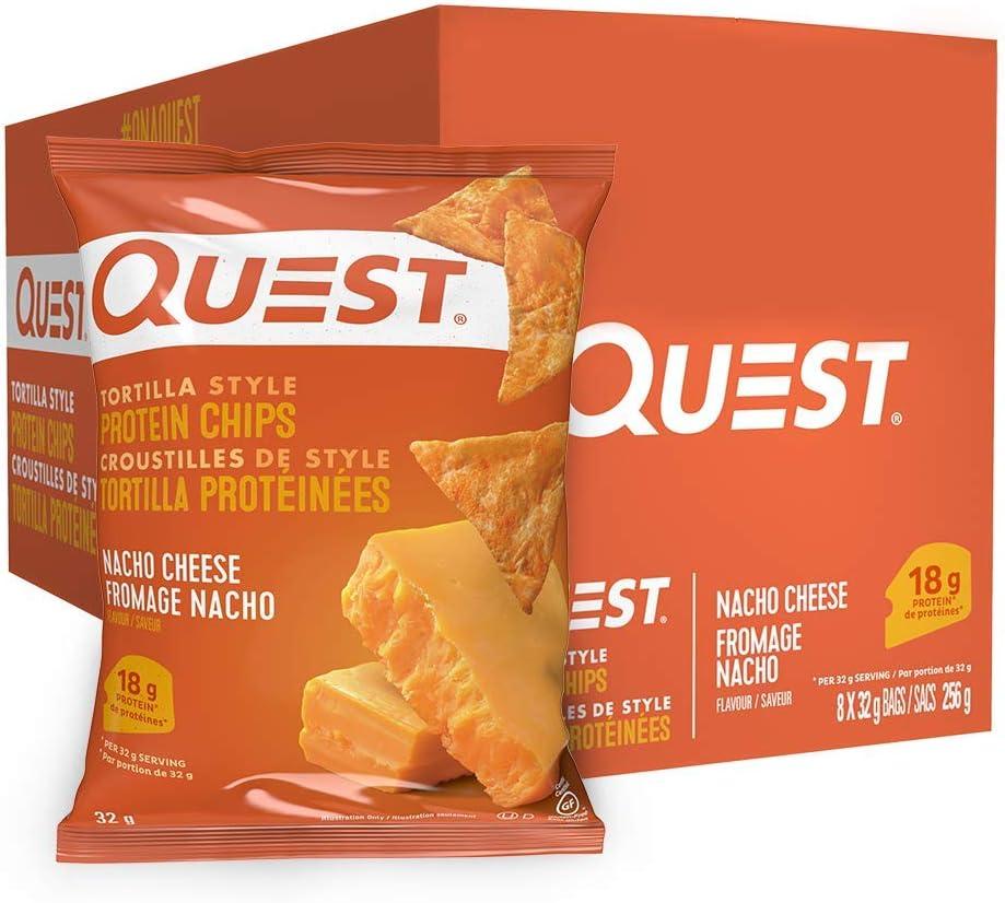 Quest Nutrition Nacho Cheese Flavour Tortilla Style Protein Chips ...