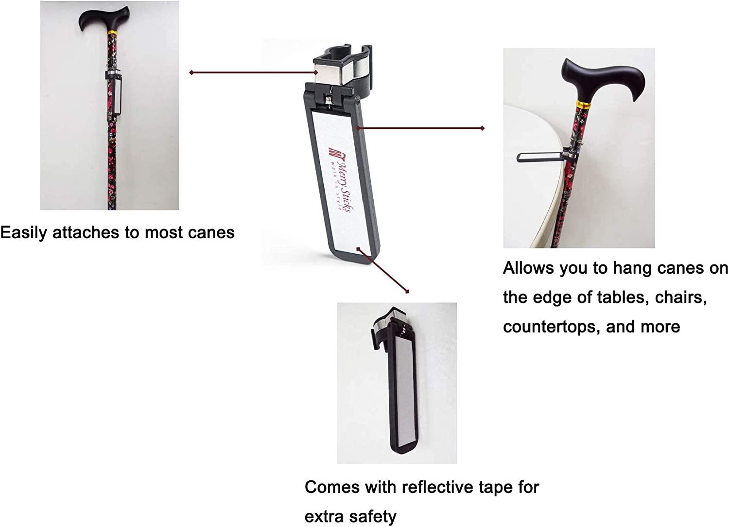 Merry Sticks Smart Reflective Cane Holder Silver - Enhance Visibility ...