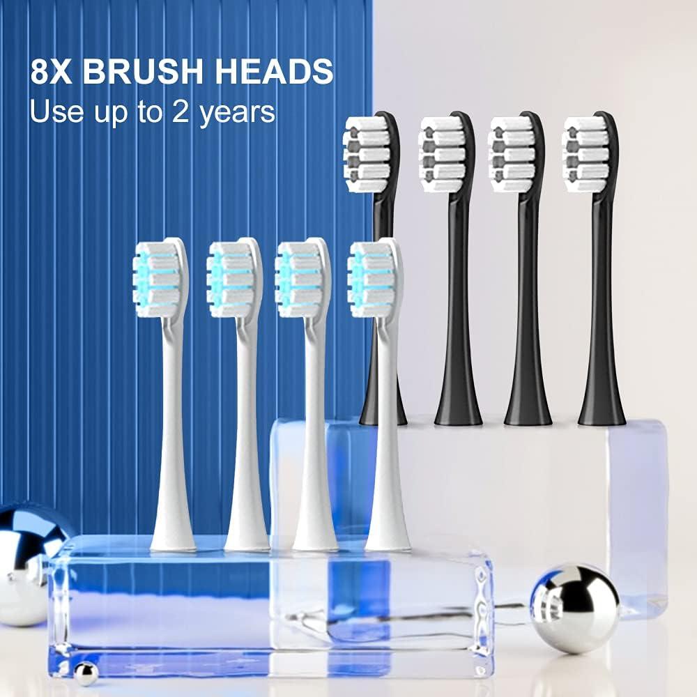 SENWEN 2 Pack Rechargeable Electric Toothbrushes for Adults and Kids ...