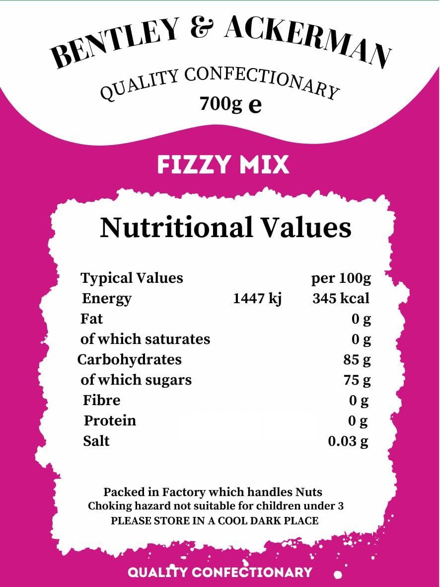 Fizzy Mix - (700g) Original Fizzy Assorted Sweets in a Jar by Bentley ...