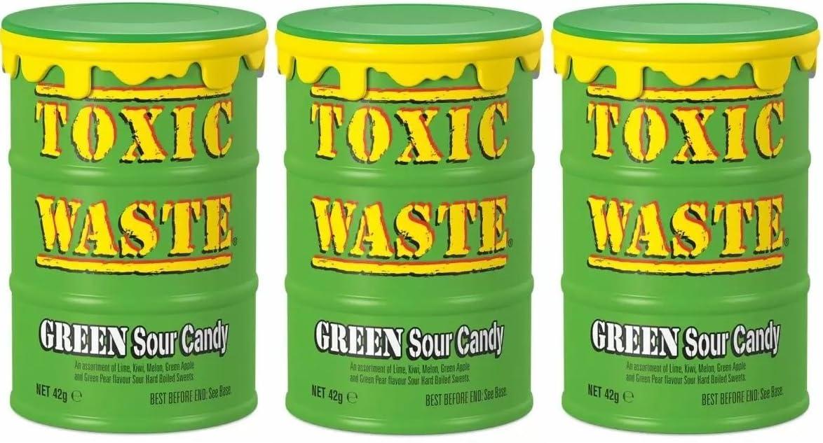 Toxic Waste Green Drum Sour Candy Ultra Sour Fruit Sweet Treat 42g ...