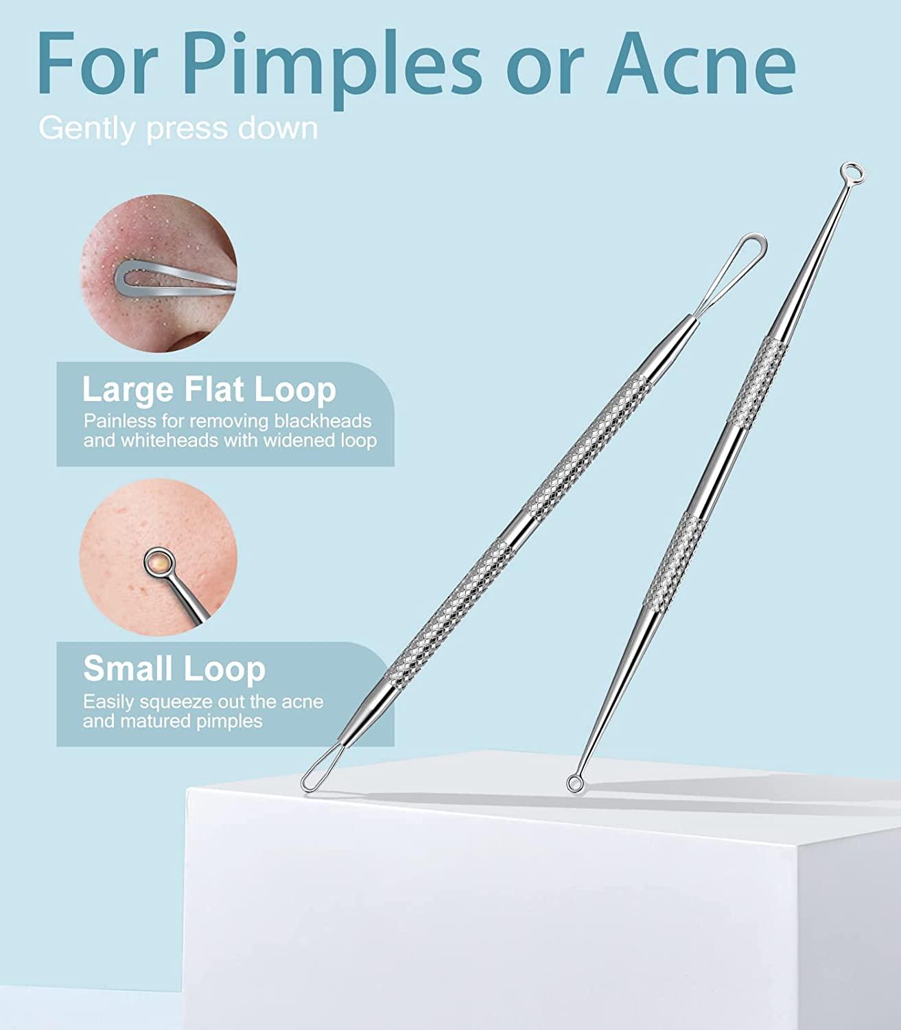 Upmore 6PCS Blackhead Remover Kit - Professional Stainless Acne ...