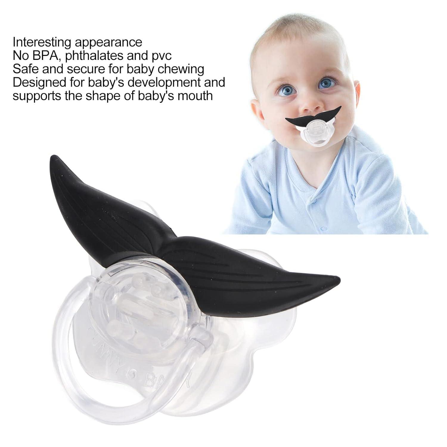 Baby Funny Mustache Pacifier - Soft Silicone Novelty Pacifier for ...