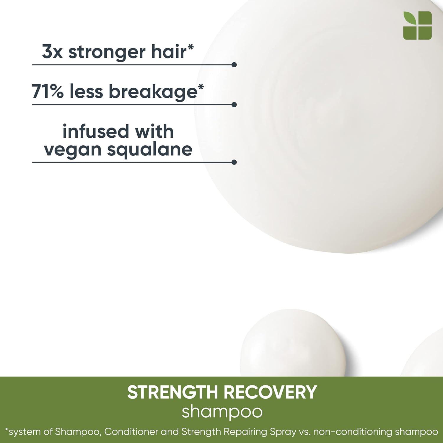 Biolage Strength Recovery Shampoo & Conditioner Set - Reduces Breakage ...