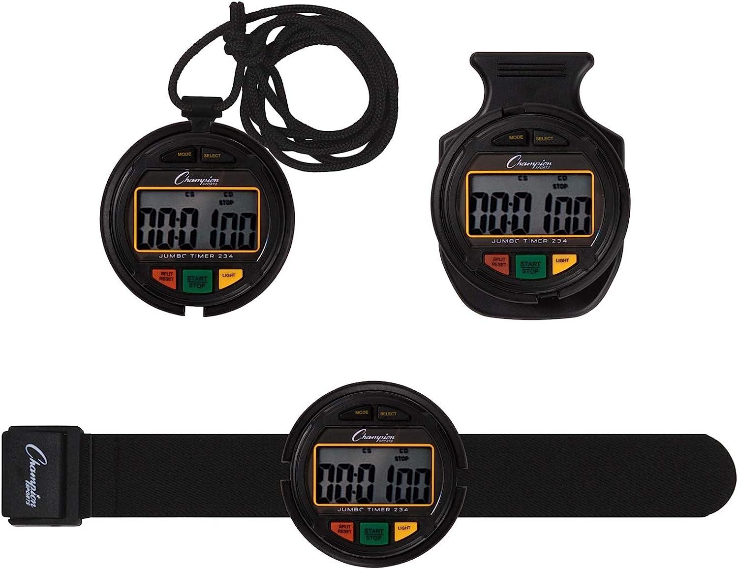 Champion Sports Jumbo Display Watch in Dark Gray - High Visibility ...