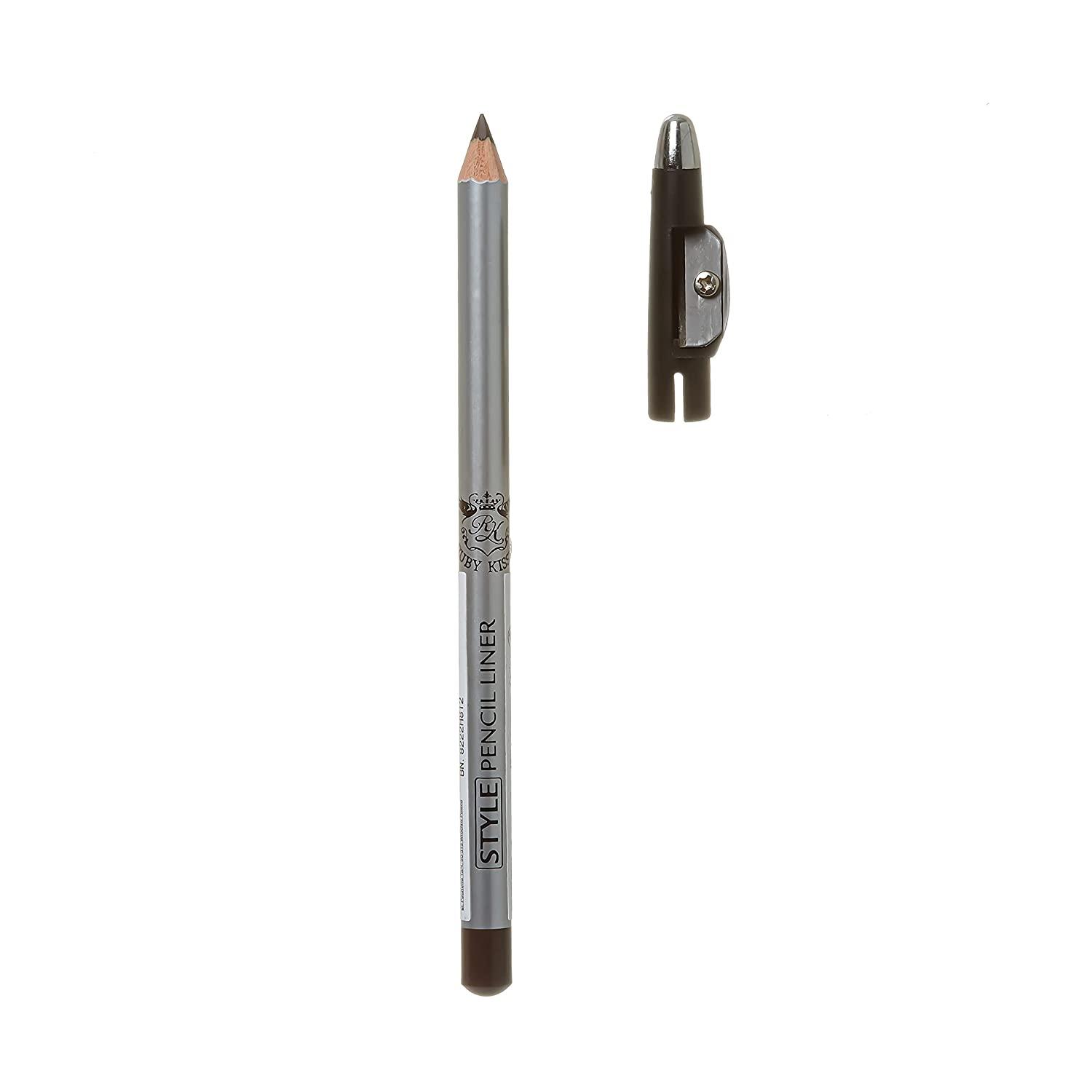 Ruby Kisses Style Pencil Liner 6 Pack with Sharpener Cap - Dark Brown ...