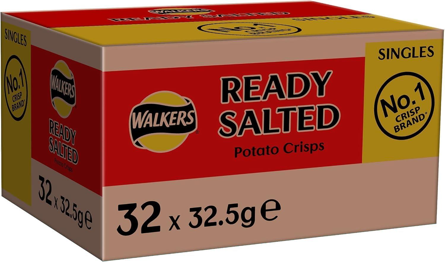 Walkers Ready Salted Crisps 32x32.5g (Wholesale Box) | Buy Now with ...