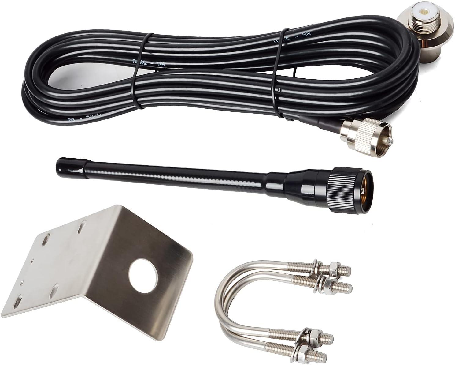 UAYESOK VHF Marine Antenna 159V Stubby Boat Antenna PL259 Connector W ...