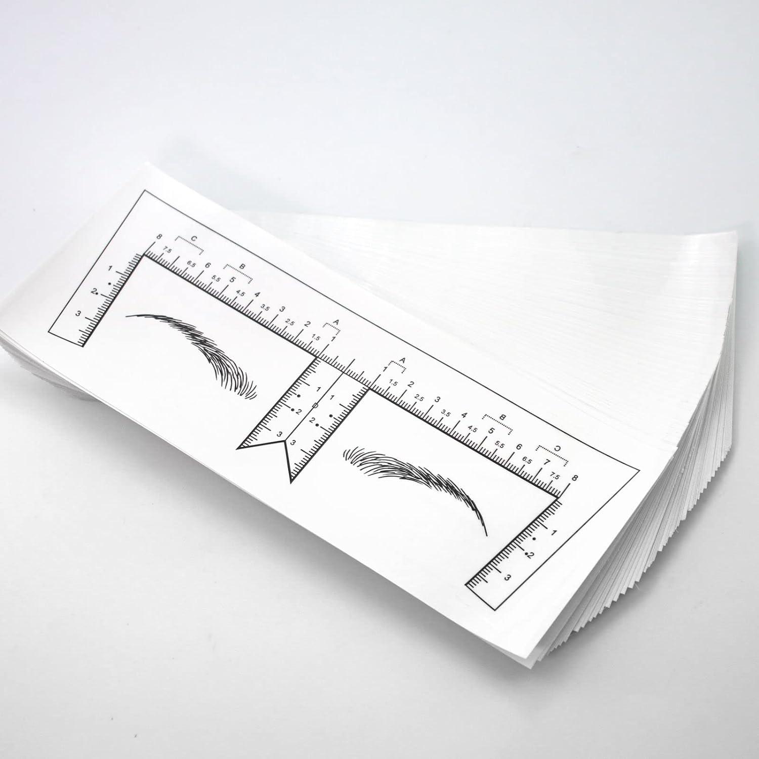 Guapa Eyebrow Ruler 50pcs/pack - Disposable Microblading Sticker for ...