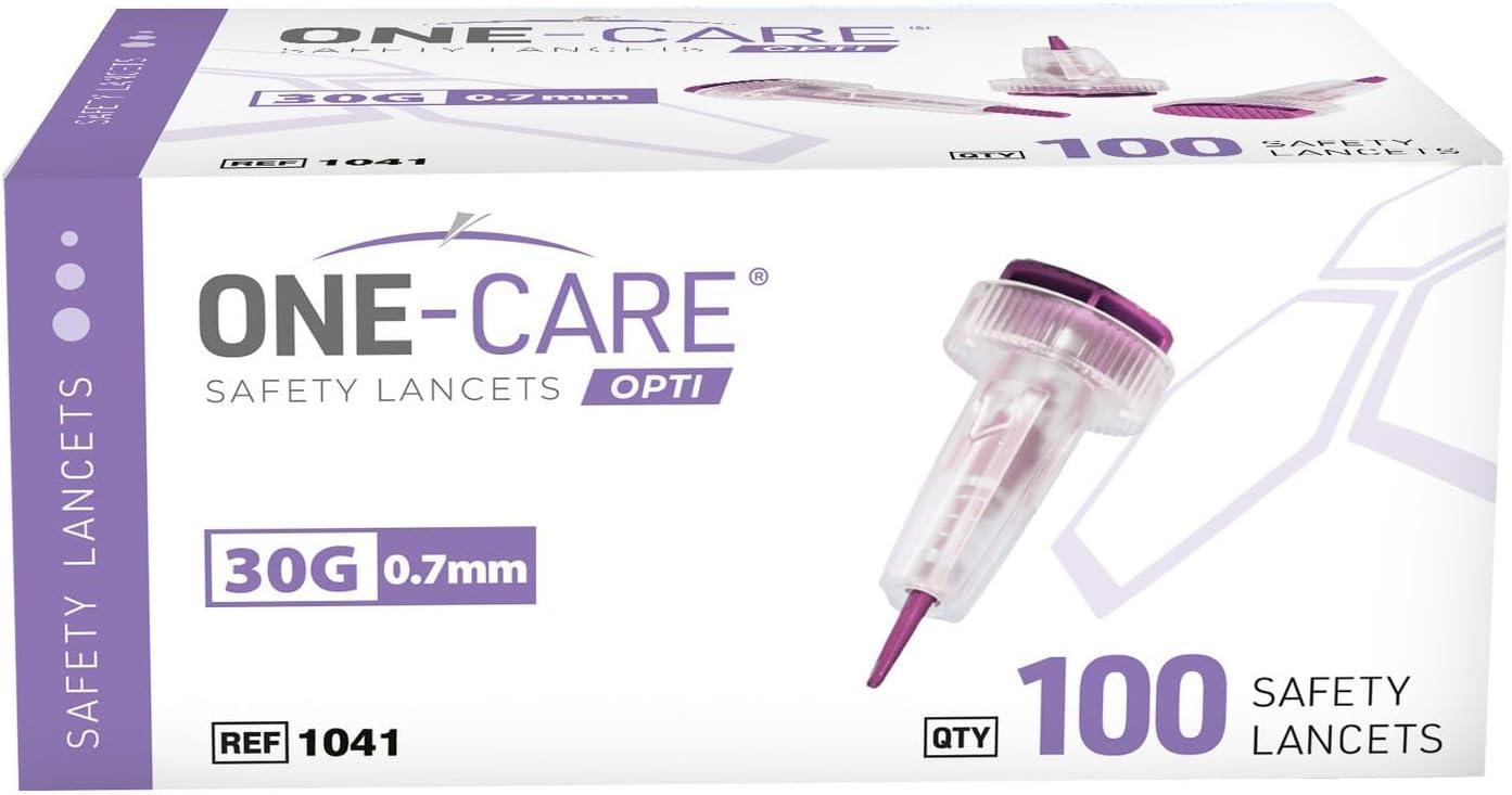 MediVena ONE-CARE Safety Lancets - 30G Sterile Finger Prick Device for ...
