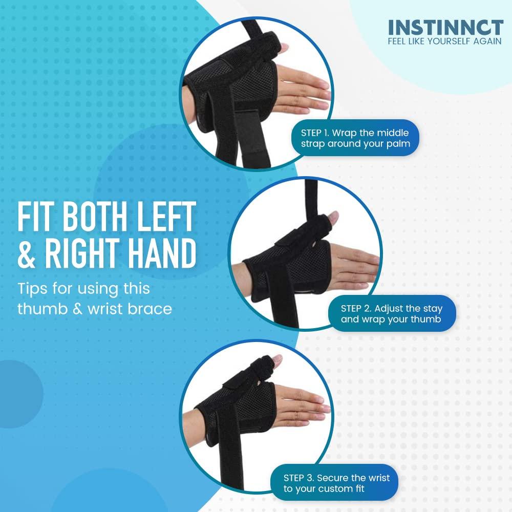 INSTINNCT Wrist Thumb Support Brace | Adjustable, Flexible Thumb Brace ...