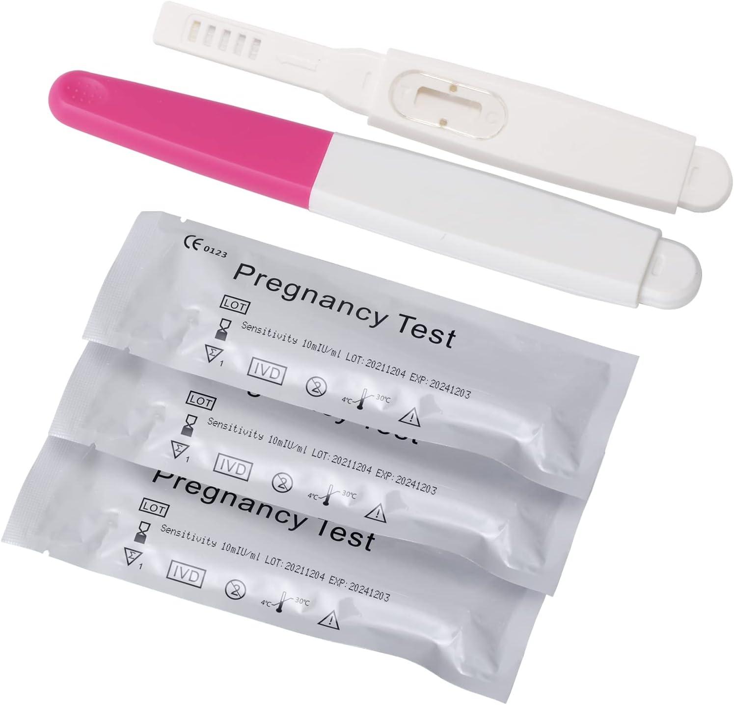 Early Pregnancy Test - 6 Pack HCG Test Strips - 10 MiU/ml Accuracy ...