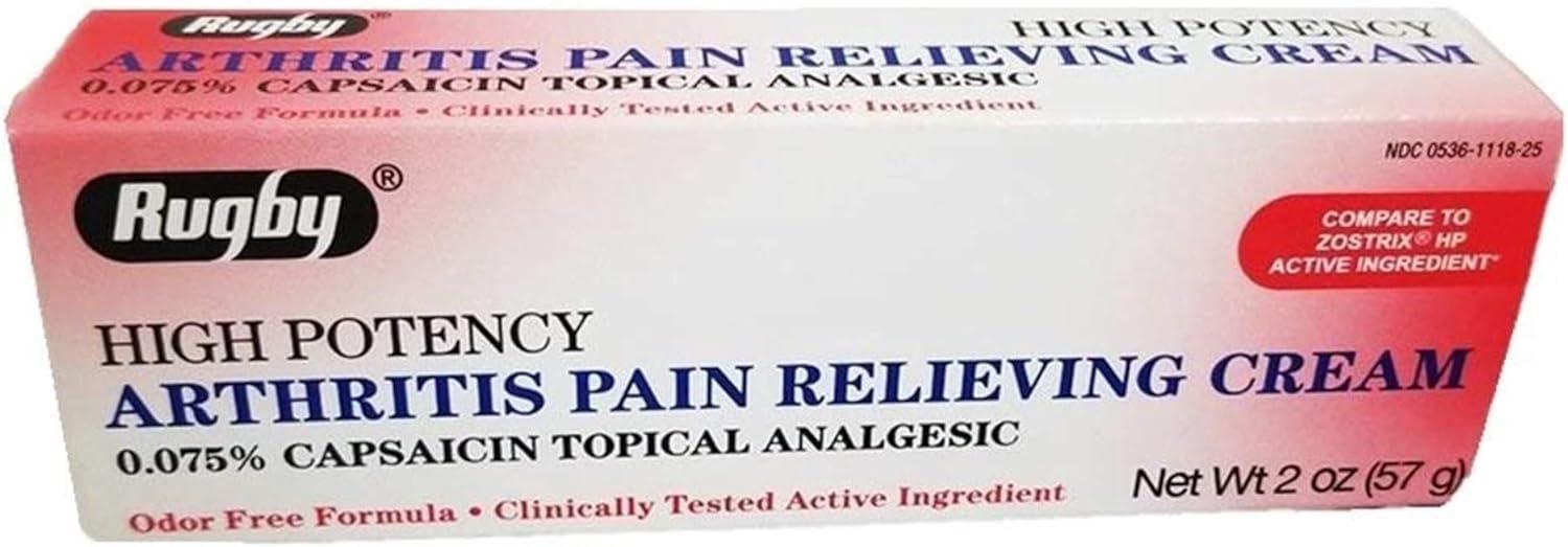 Rugby High Potency Arthritis Pain Relieving Cream 2 oz Each